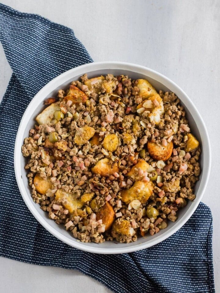 Cuban-Style Thanksgiving Stuffing - A Sassy Spoon