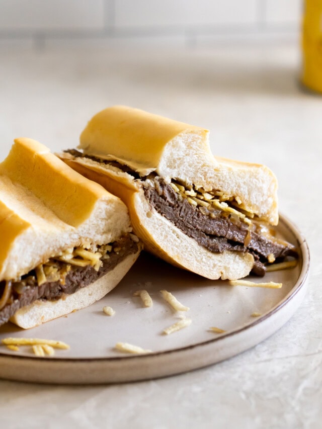 Pan Con Bistec (Miami-Style Cuban Steak Sandwich) - A Sassy Spoon