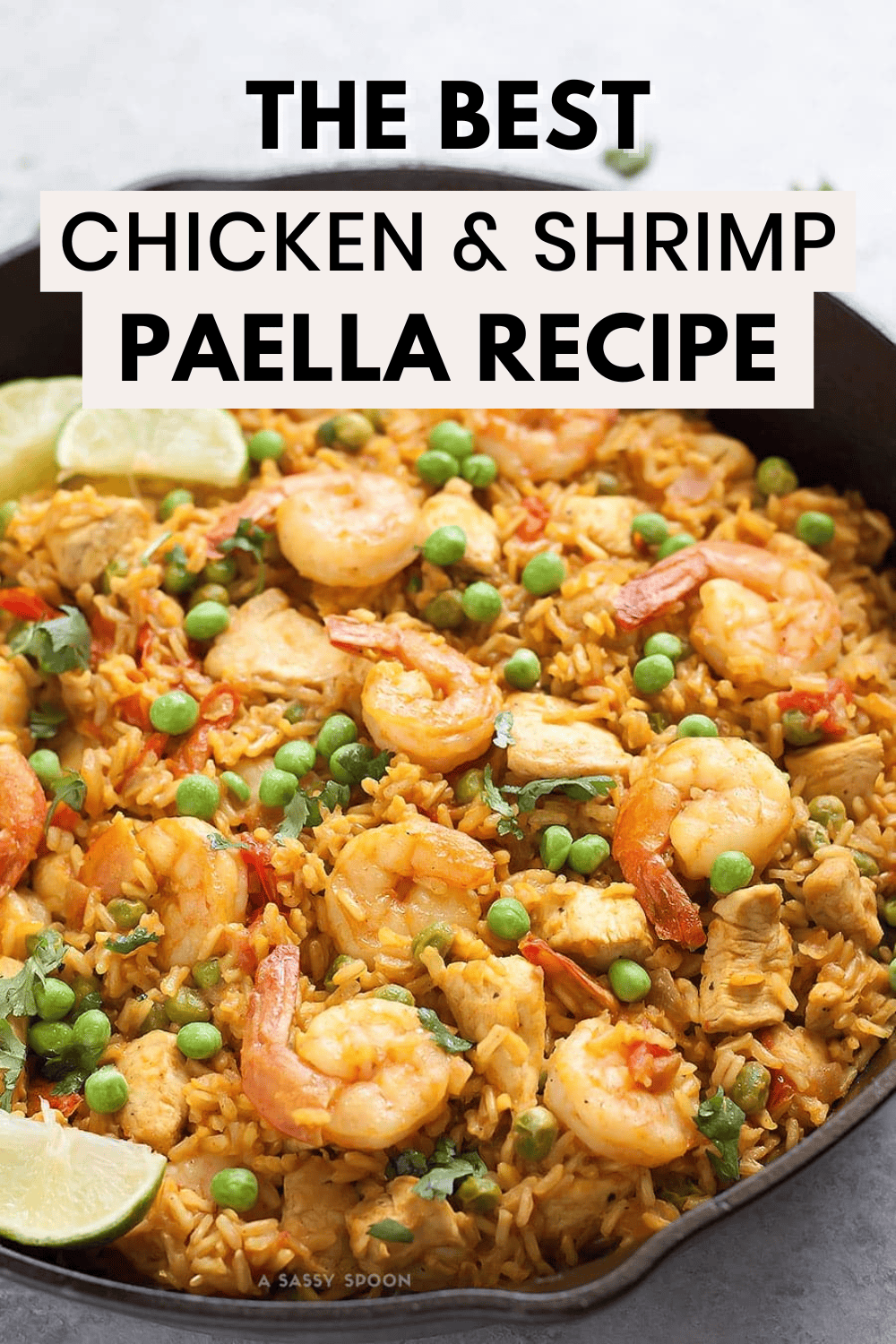 Quick Chicken And Shrimp Paella 25 Minutes A Sassy Spoon