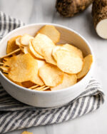Quick 3-Ingredient Malanga Chips (Taro Chips) - A Sassy Spoon®