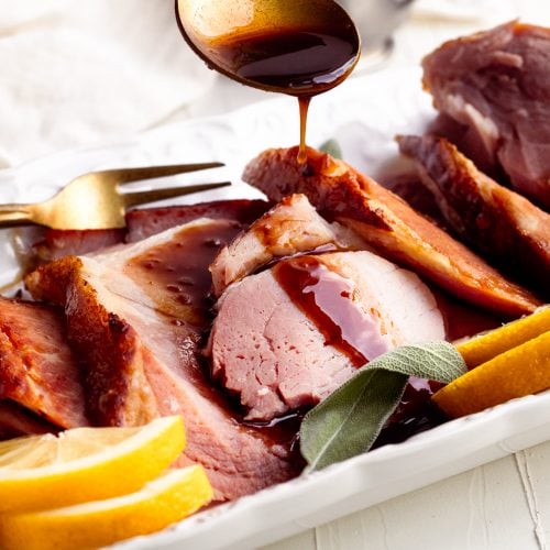 Baked Ham with Brown Sugar Glaze - A Sassy Spoon