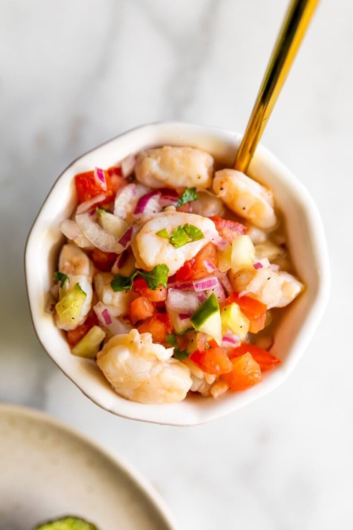 15-Minute Ceviche de Camaron (Easy Shrimp Ceviche) - A Sassy Spoon