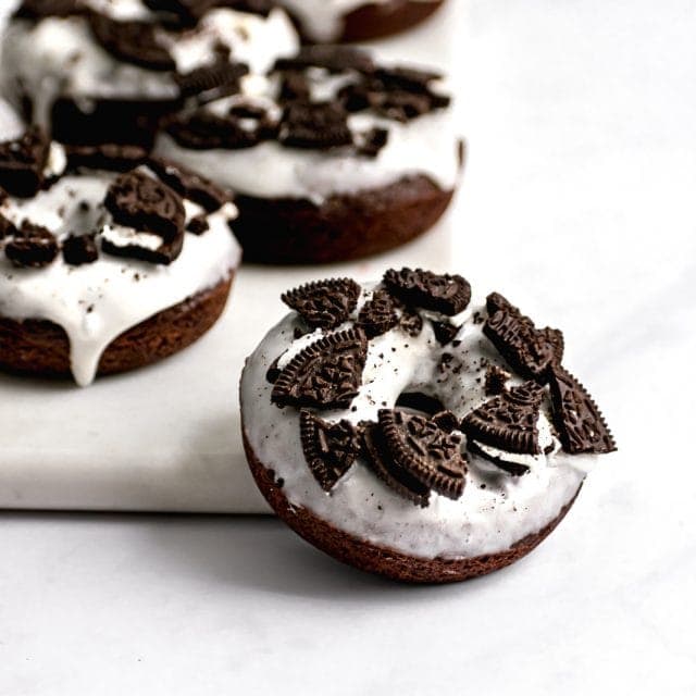 Cookies and Cream Chocolate Oreo Donuts - A Sassy Spoon