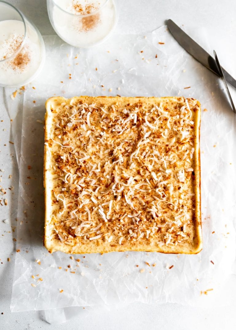 Coquito Cheesecake Bars (Puerto Rican Eggnog) - A Sassy Spoon