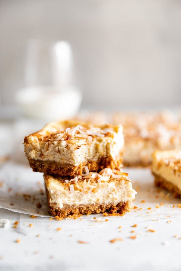Coquito Cheesecake Bars (Puerto Rican Eggnog) - A Sassy Spoon