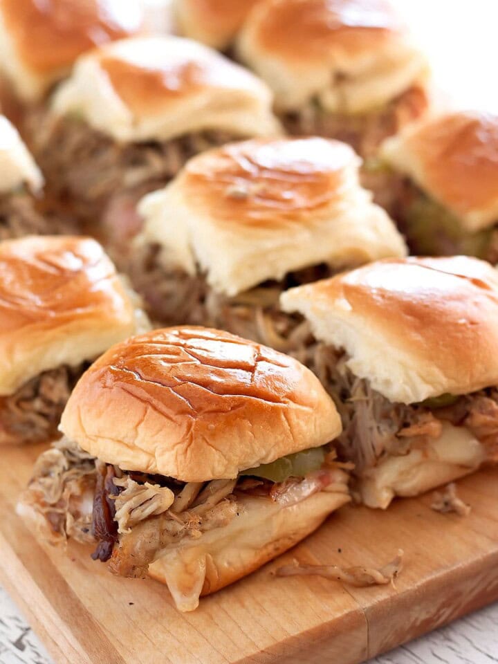 Easy Cuban Sliders with Shredded Pork - A Sassy Spoon