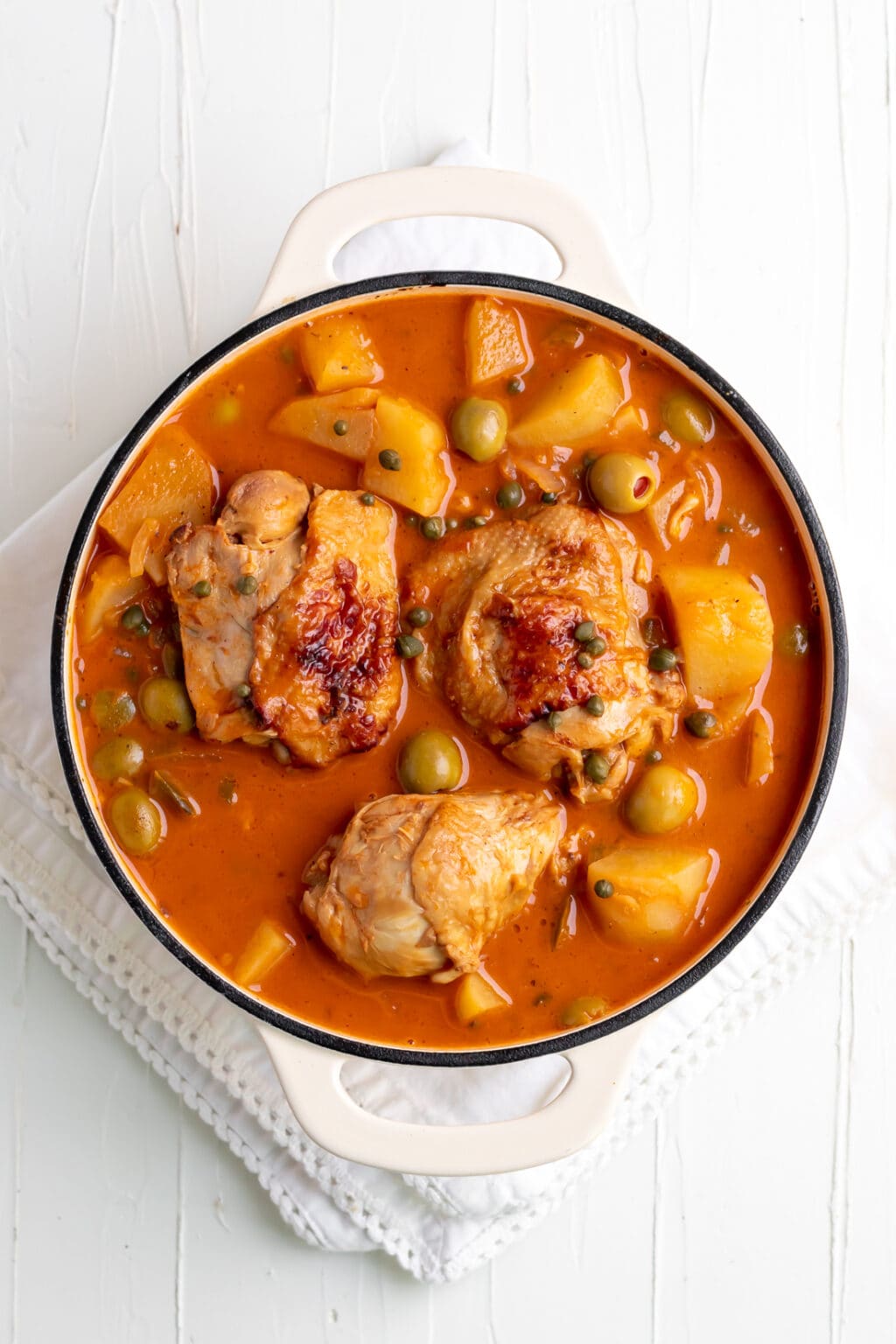 Tender Fricase de Pollo (Cuban Chicken Fricassee) - A Sassy Spoon
