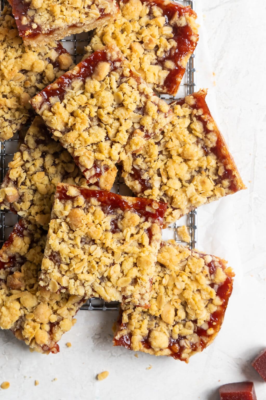 Guava Jam Bars with Coconut Macadamia Oat Crumble Topping