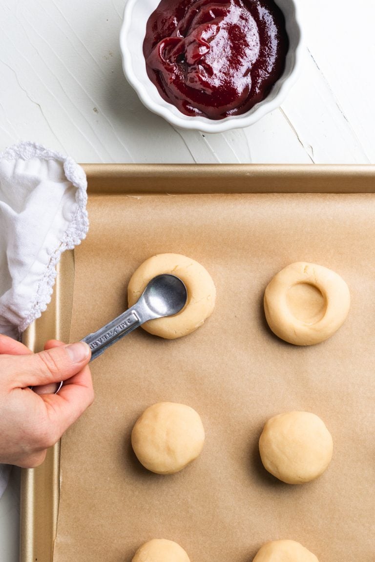 Torticas de Guayaba (Guava Jam Thumbprint Cookies) - A Sassy Spoon®