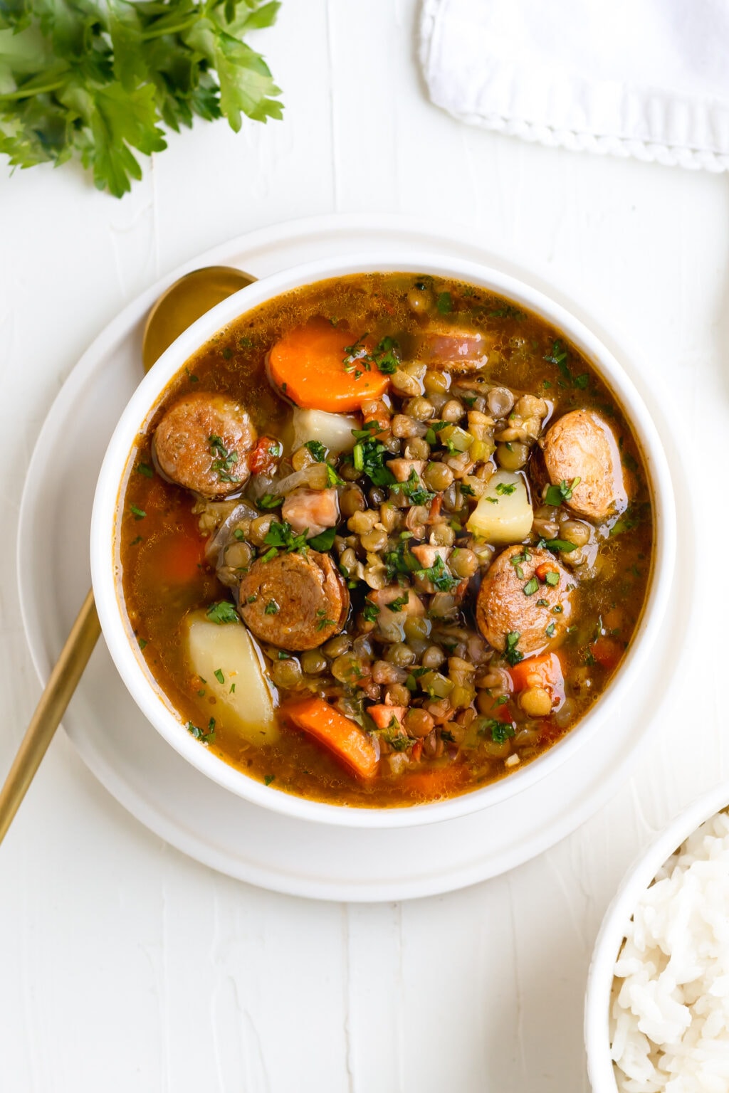 Potaje de Lentejas (Cuban Lentil Soup) - A Sassy Spoon®
