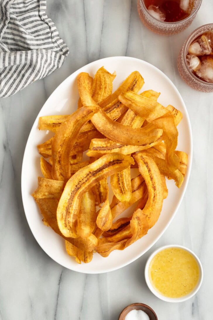 Mariquitas Cubanas (Fried Plantain Strips) - A Sassy Spoon
