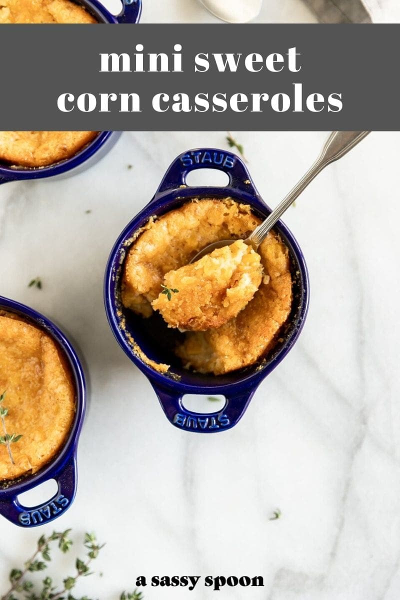 Mini Sweet Corn Casseroles - A Sassy Spoon