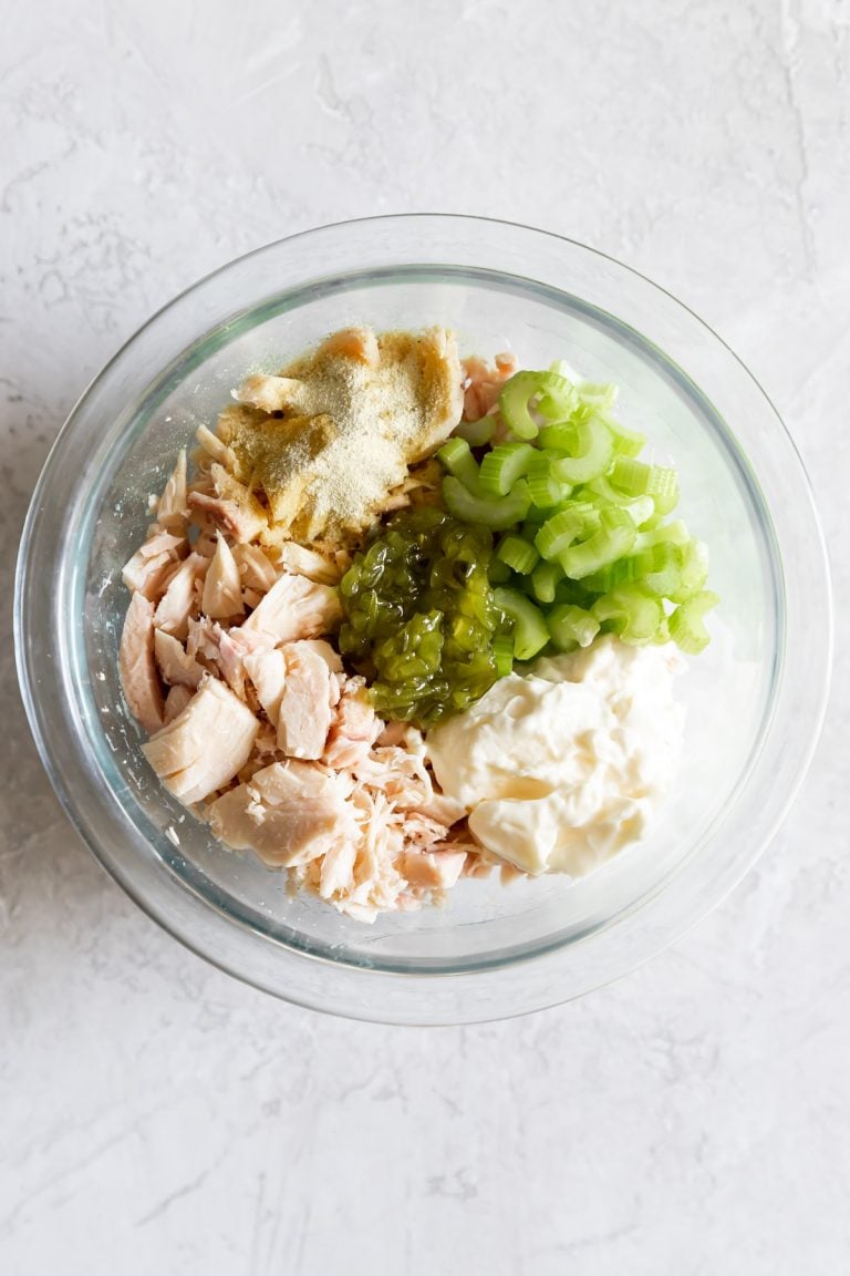 Quick & Easy Tuna Salad with Celery and Relish - A Sassy Spoon®